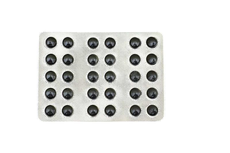Black Medications in Tablets, Blisters, Capsules Stock Image - Image of ...