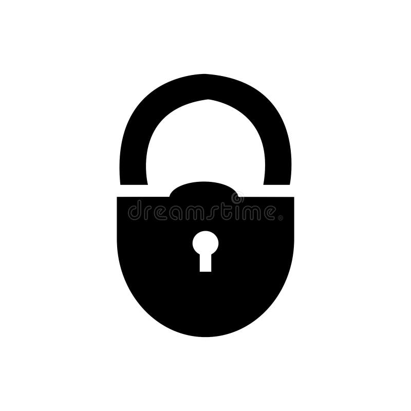 Black padlock stock vector. Illustration of simple, icon - 260799719