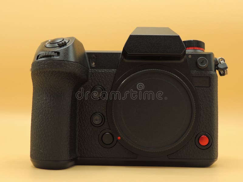 A Black Medium-format Camera with a MOS Sensor. Stock Photo - Image of ...