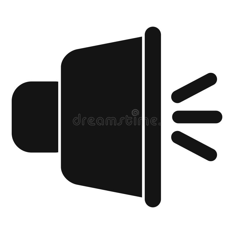 Black Megaphone Making Announcement Icon Showing Communication Stock ...