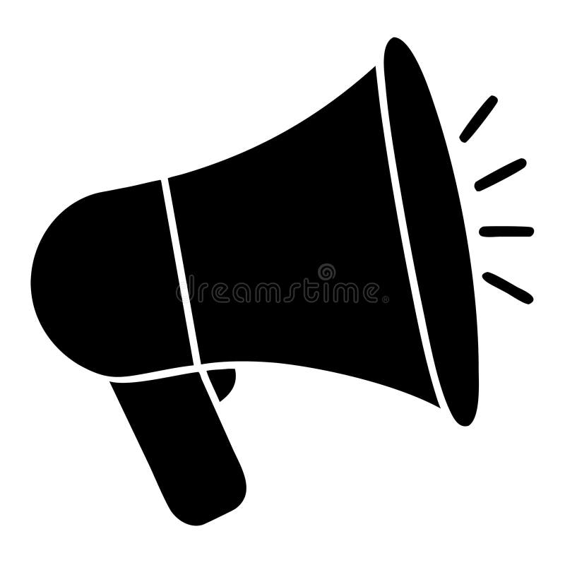 Black Megaphone Vector for Communication and Announcement Graphics ...