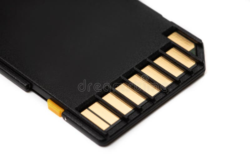 Black Memory SD. Card, Isolated on White Stock Photo - Image of card ...