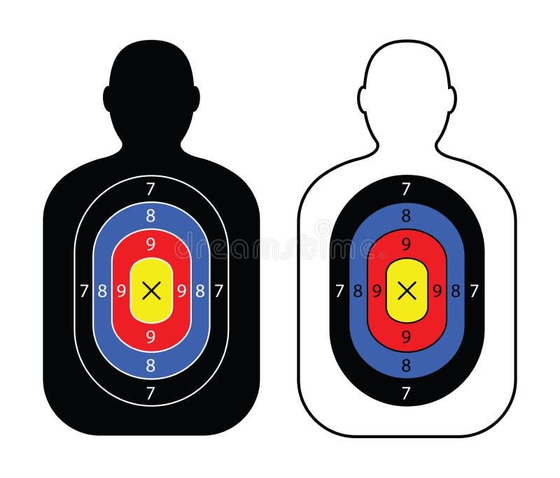 Black men paper targets stock vector. Illustration of middle - 95256266