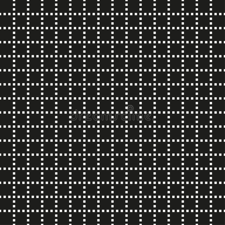 Black Mesh Grid. White Cross Pattern. Square Tile Texture. Vector ...