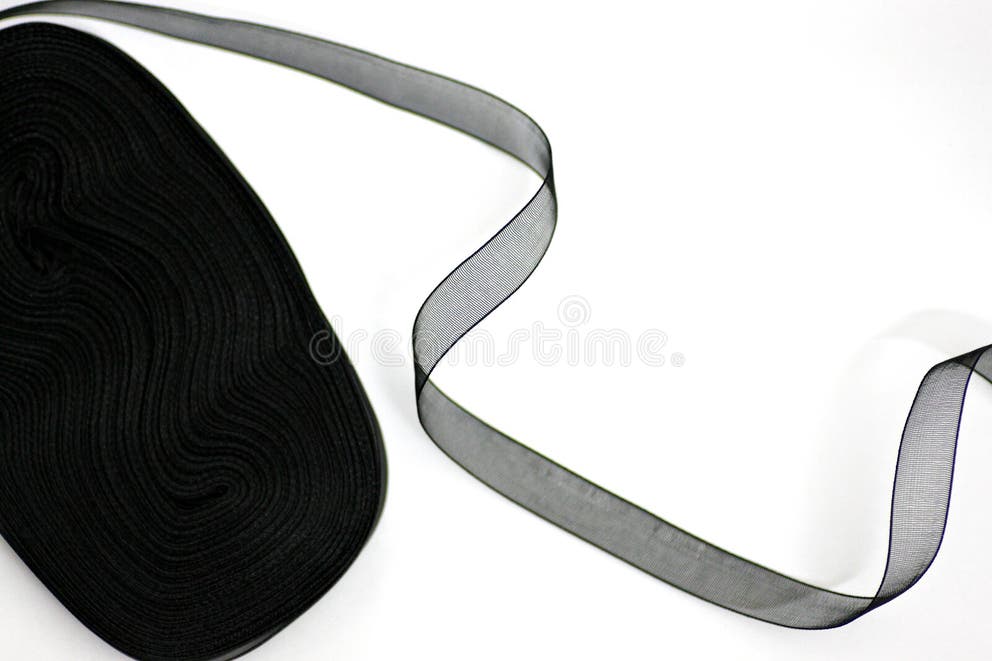 Black Mesh Ribbon Background Stock Image - Image of accessory, blank ...