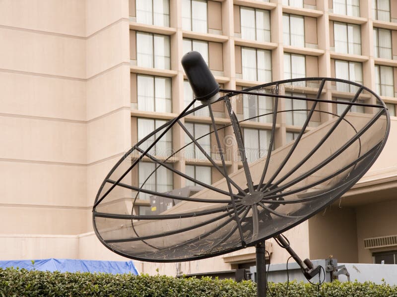 Black Mesh Satellite Dish Picture. Image: 4115113