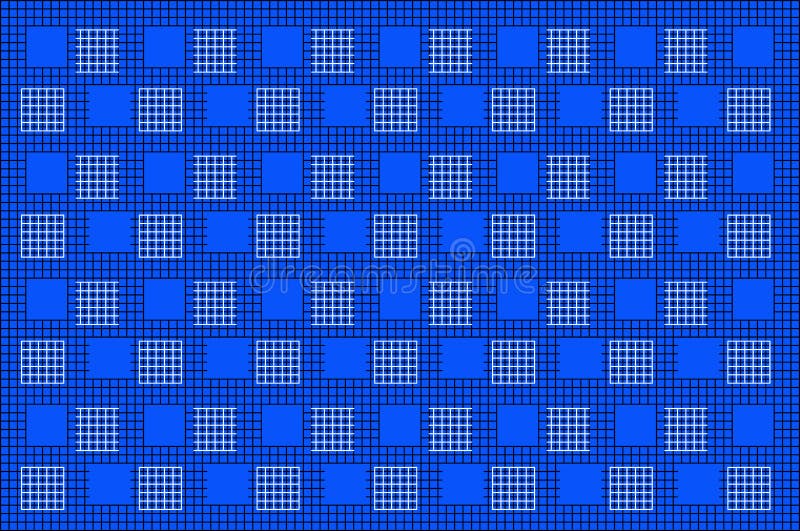 Black Mesh with Square Pattern on Blue Background. Stock Vector ...