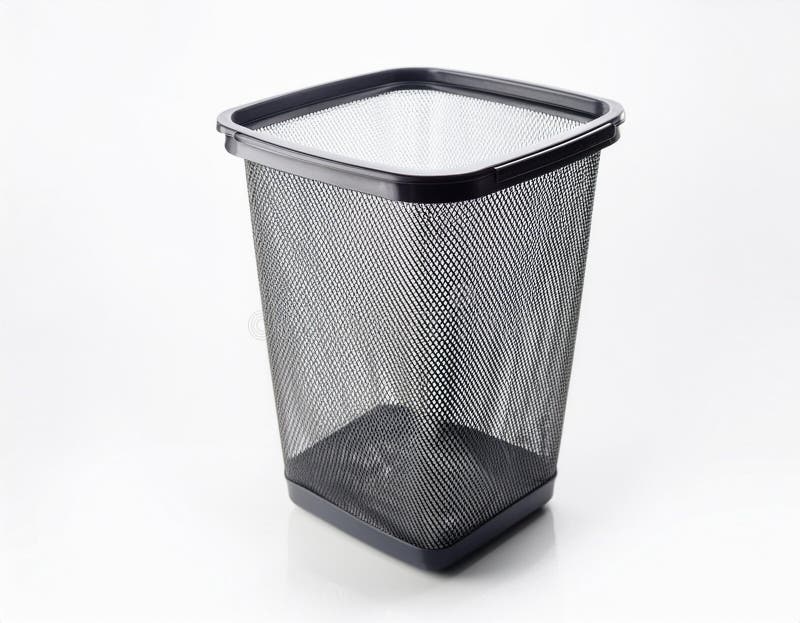 Black Mesh Trash Bin stock illustration. Illustration of supply - 336078873