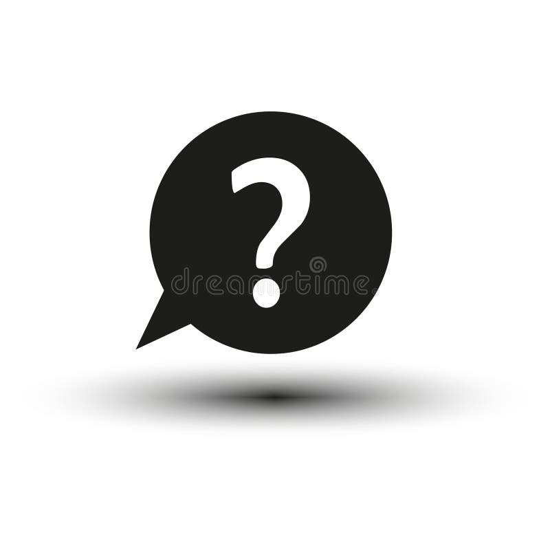 Black Message Question Mark. Faq, Support, Help Concept. Vector ...