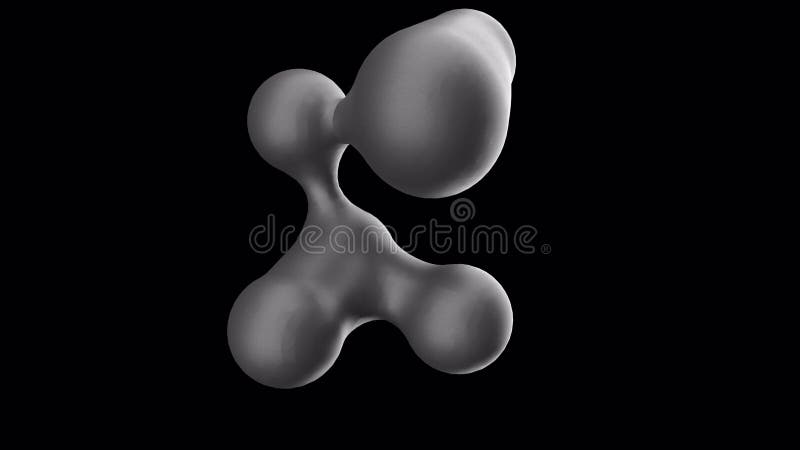 Black Meta Balls Spheres Transition Deformation Process 3d Animation ...