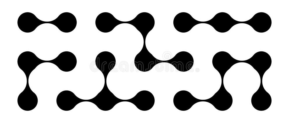 Black Metaball Set Liquid Connected Blobs Morph Dots Pattern Collection Thin Integration