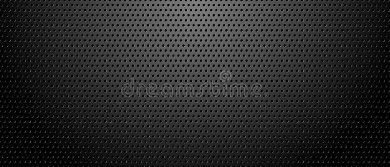 Black Metal Background with Dots Pattern. Modern Abstract Vector ...