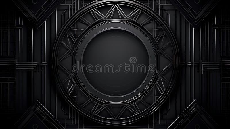 Black Metal Background with Round Frame. Vector Illustration. Eps 10 Stock Illustration ...