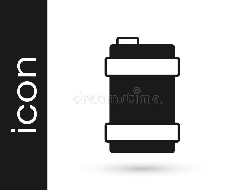 Black Metal Beer Keg Icon Isolated on White Background. Vector Stock ...