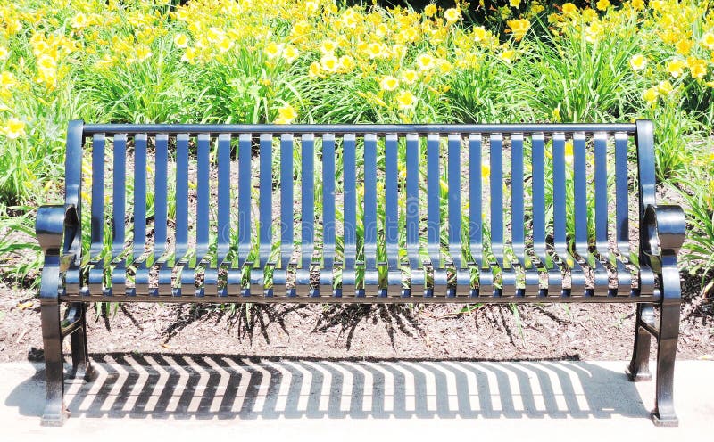 Empty green metal bench stock photo. Image of metal, functional - 29461588