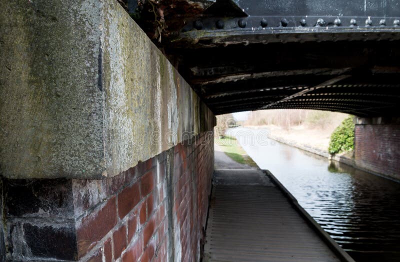 Stone Brick and Metal Bridge Stock Image - Image of canal, bridge ...