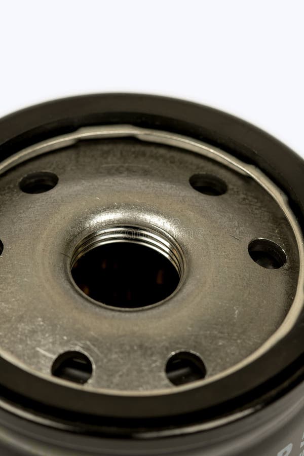 Black Metal Car Oil Filter Isolated Over White Background Stock Photo ...