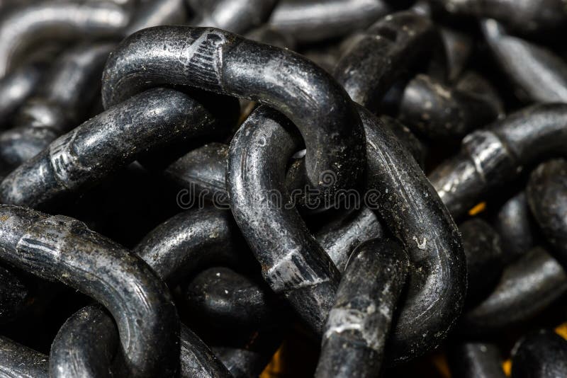 Black Metal Chain Macro View Stock Image - Image of black, still: 45196297