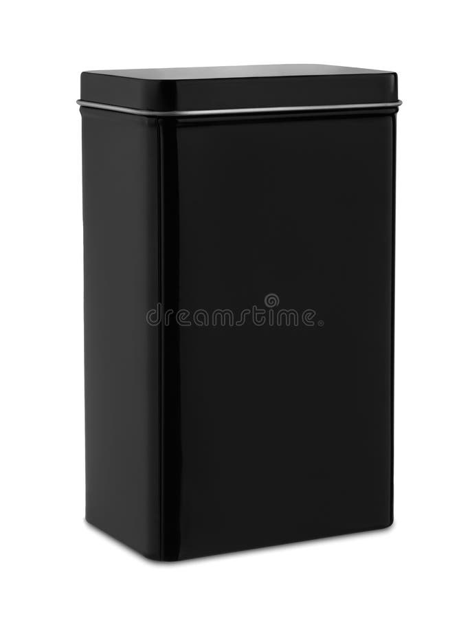 Black metal container stock image. Image of products - 94764279