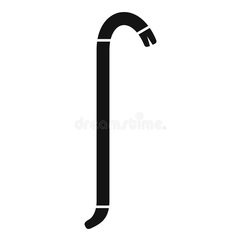 Black Metal Crowbar Tool for Construction Works Stock Illustration ...