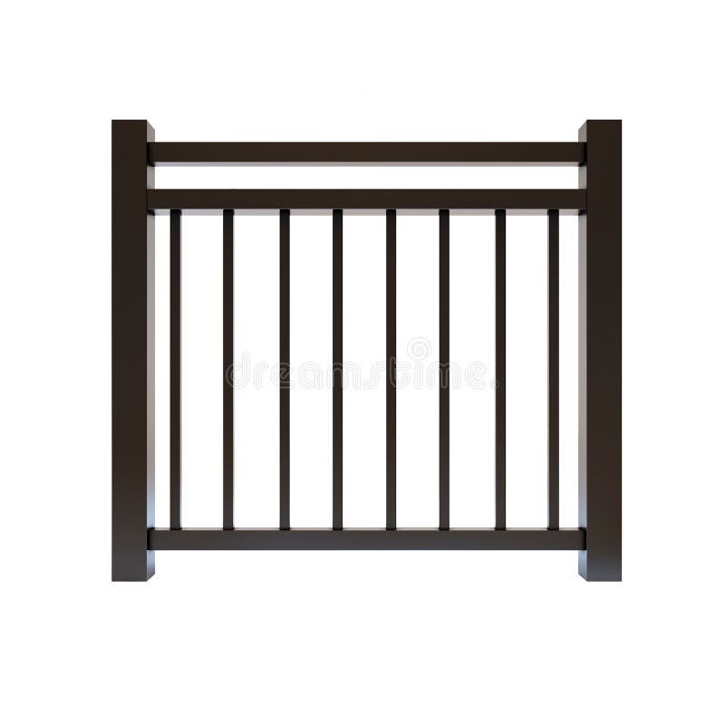 Black metal railing stock illustration. Illustration of black - 13851780