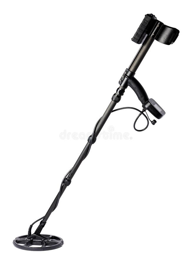 Black Metal Detector Isolated on White Background Stock Image - Image ...