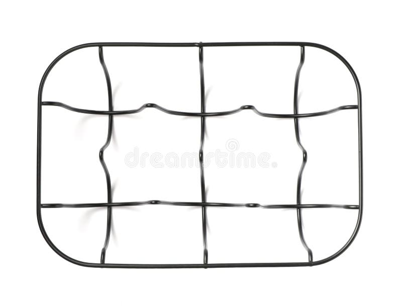 Black Metal Egg Tray on White Background, Top View Stock Image - Image ...