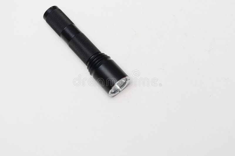 Black Metal Flashlight, Led Light, Explosion Proof. Stock Image - Image ...