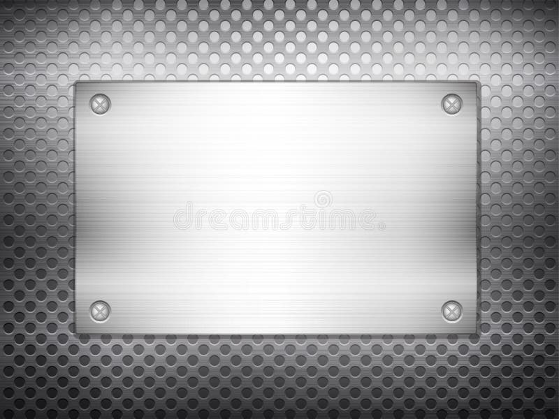 Black Metal Grid Square Plate Stock Vector - Illustration of steel ...