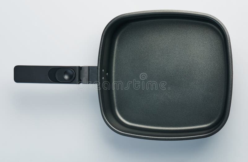 Black metal kitchen pan stock photo. Image of handle - 197081068