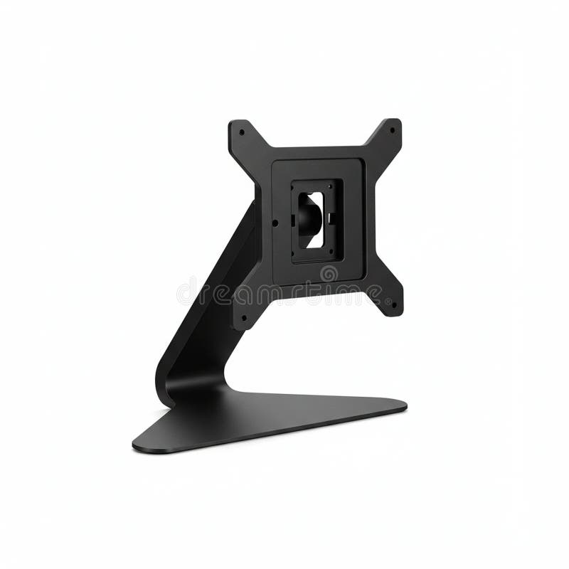 Black Metal Monitor Stand with a VESA Mount Bracket. it Features a ...