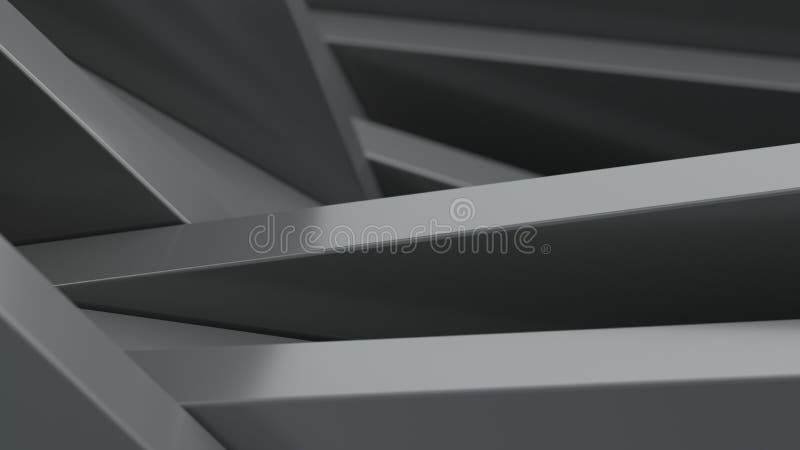 Black Metal Panels of Rectangular Shape. Random Chaotic Position ...