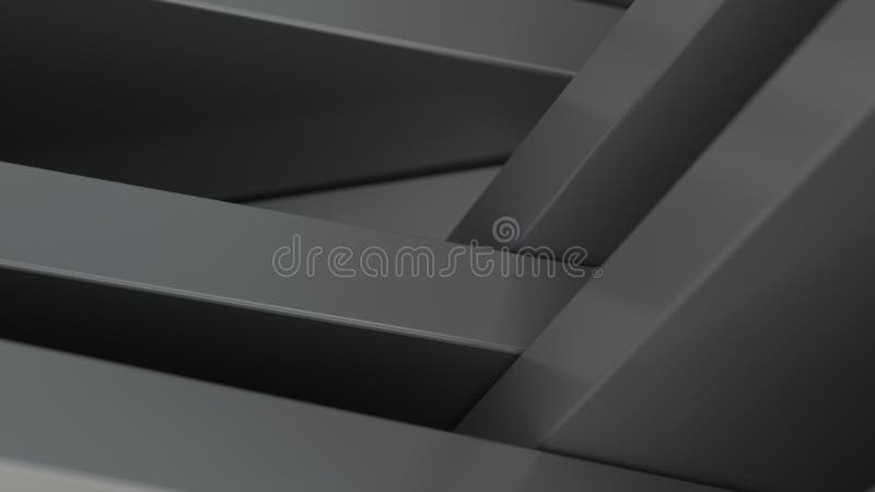 Black Metal Panels of Rectangular Shape. Random Chaotic Position ...