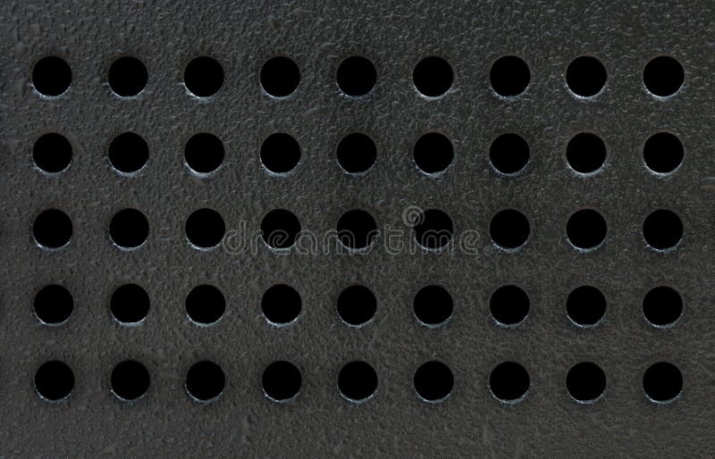 Metal Plate with Hole Pattern Stock Photo - Image of material, iron ...