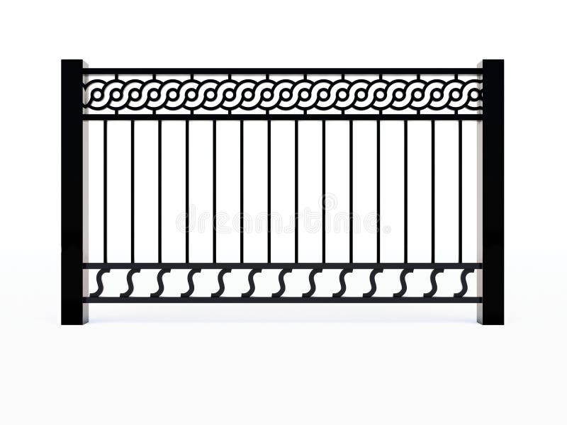 Black metal railing stock illustration. Illustration of black - 13851780