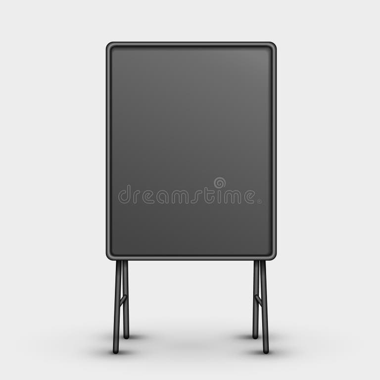 Black metal sandwich board stock vector. Illustration of message - 45600014