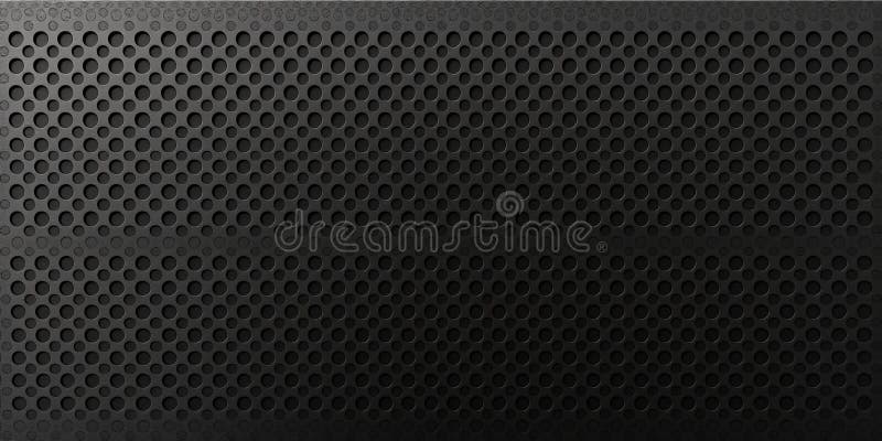 Black Metal Sheet with a Repeating Pattern of Holes Stock Illustration ...