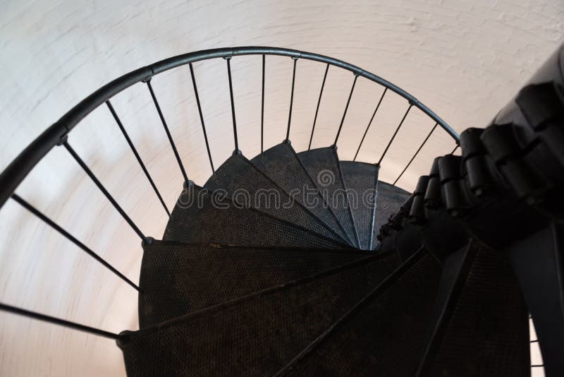Black Metal Spiral Staircase Stock Photo - Image of spiral, black ...