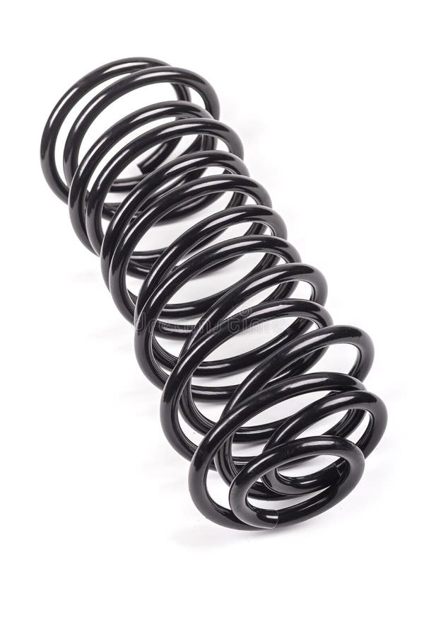 Black Metal Spring for Car. Suspension Elements Stock Image - Image of ...