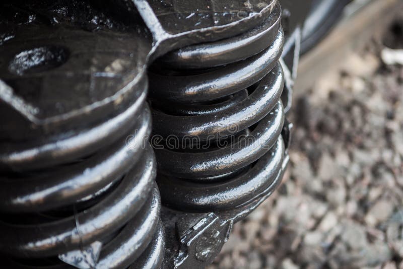 The Black Metal Spring Close Up Stock Image - Image of parts, airplane ...