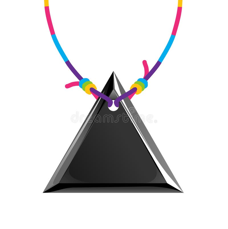 Black Metal Triangular Pendant Stock Illustration - Illustration of ...