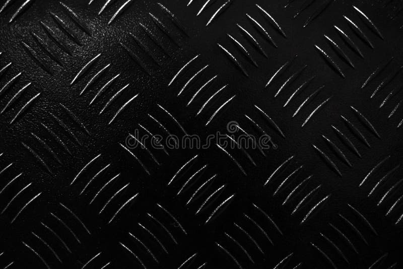 Black Metal Wall or Floor Surface with Diamond Pattern Pattern. Metal ...