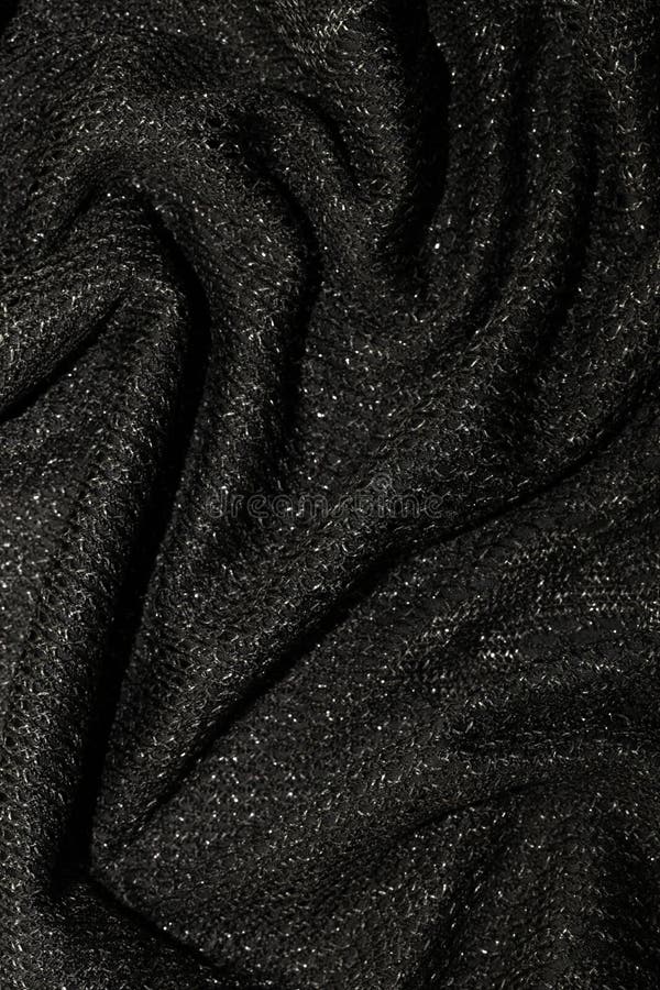 Black Metallic Fabric Pattern Texture Fashion Background Stock Image ...