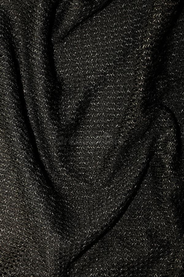 Black Metallic Fabric Pattern Texture Fashion Background Stock Photo ...