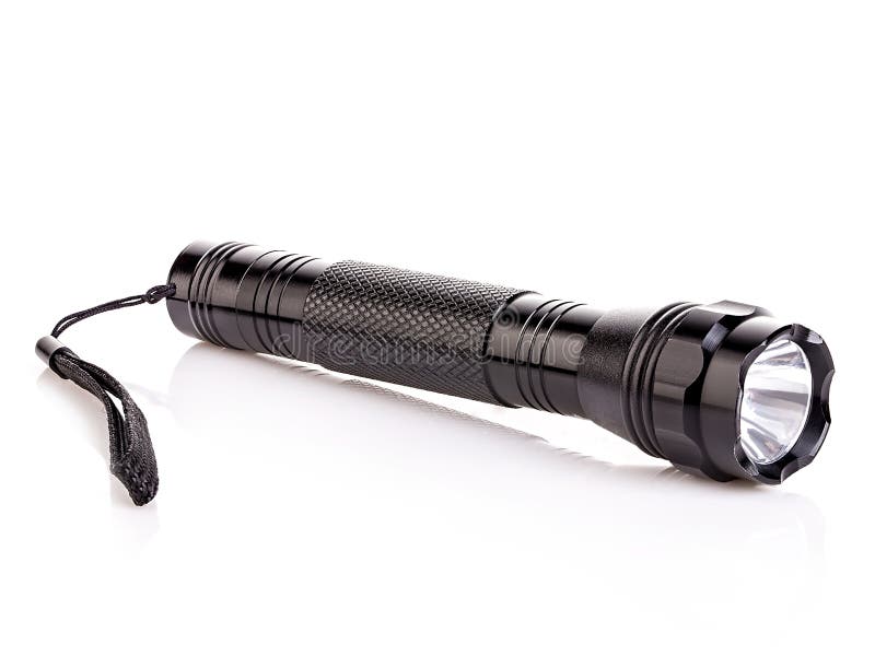 Metallic led flashlight stock photo. Image of energy - 29886954
