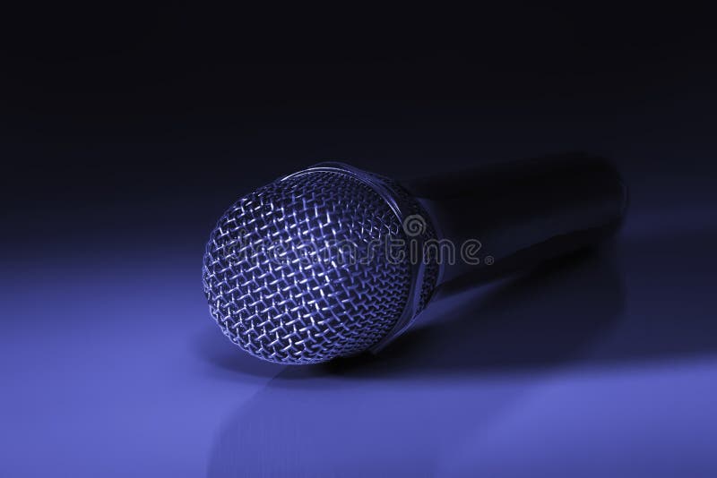 Black metallic microphone stock image. Image of interview - 81676115