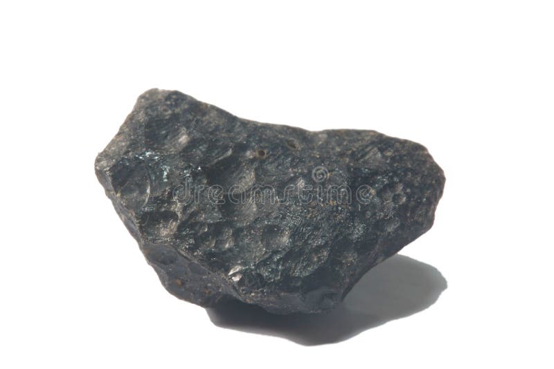 Black Meteorite on Dark Background. Stock Photo - Image of knobby ...