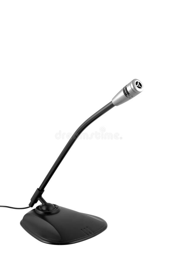 Black Microphone of PC stock image. Image of electronics - 19758273