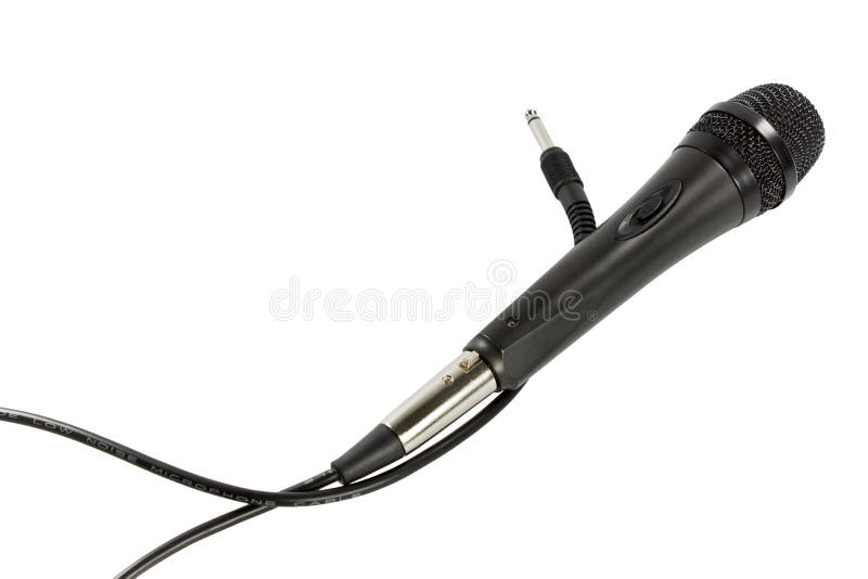 Black microphone stock image. Image of interview, microphone - 11338771