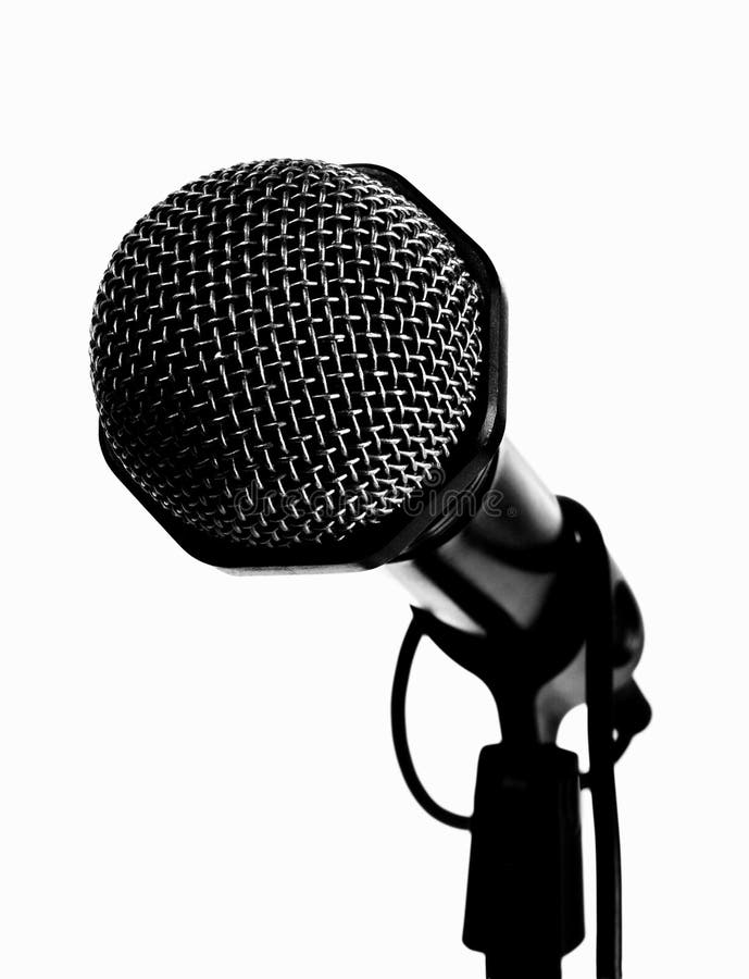 Black microphone stock image. Image of close, isolated - 24283879
